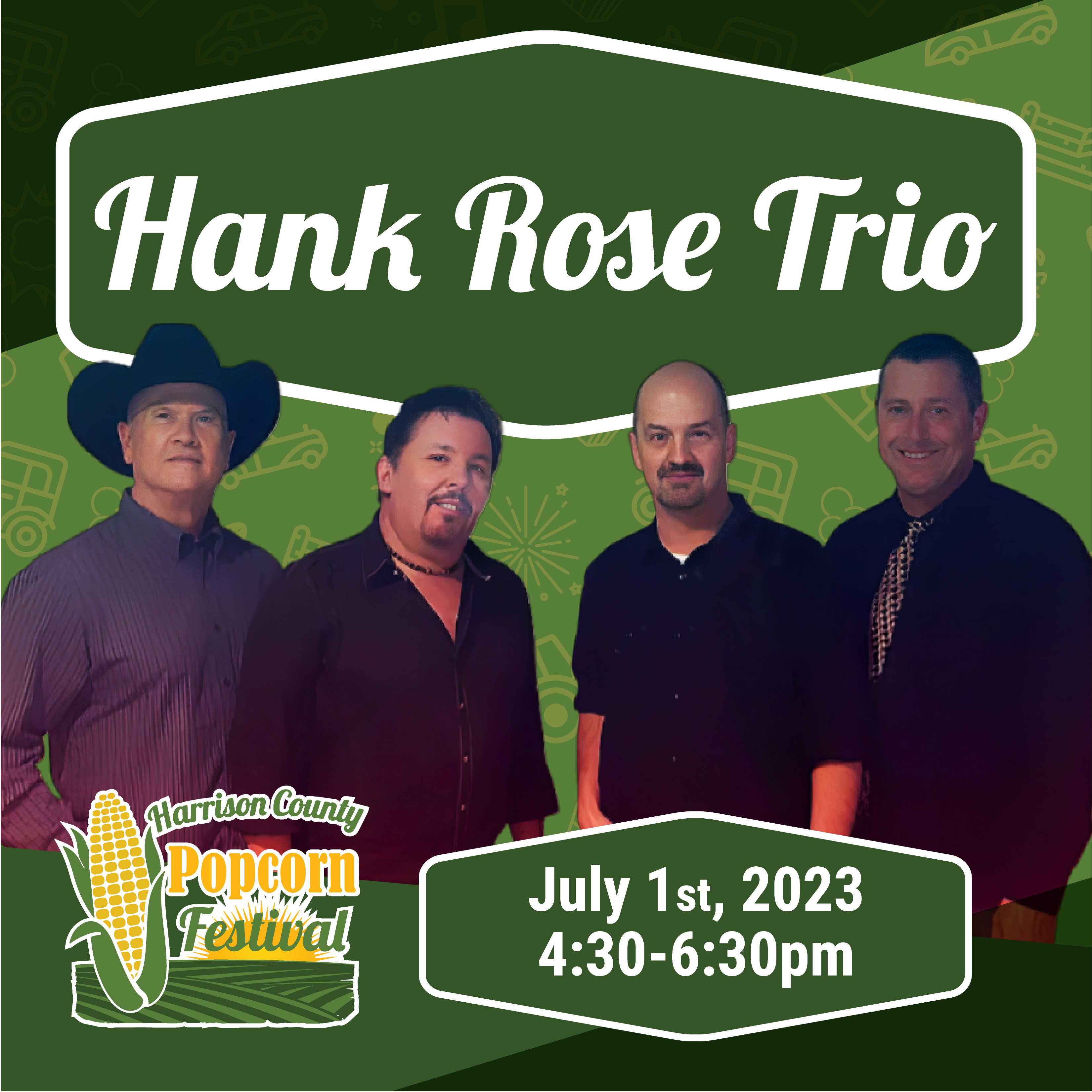 Hank Rose Trio Band Posts 2023 - Corydon, Indiana